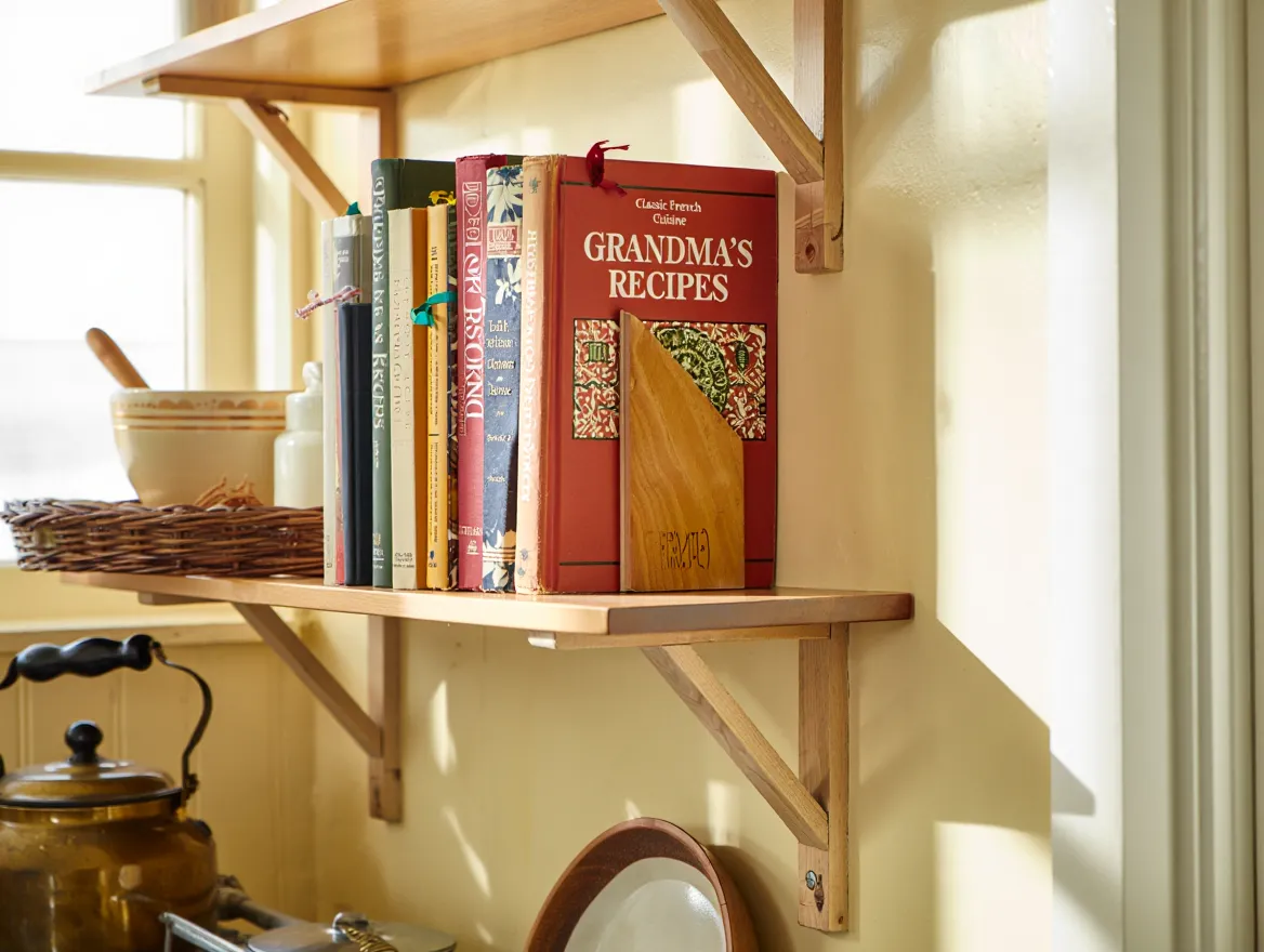 12 Cookbook Display Ideas for Your Kitchen Open Shelves - Arkodor
